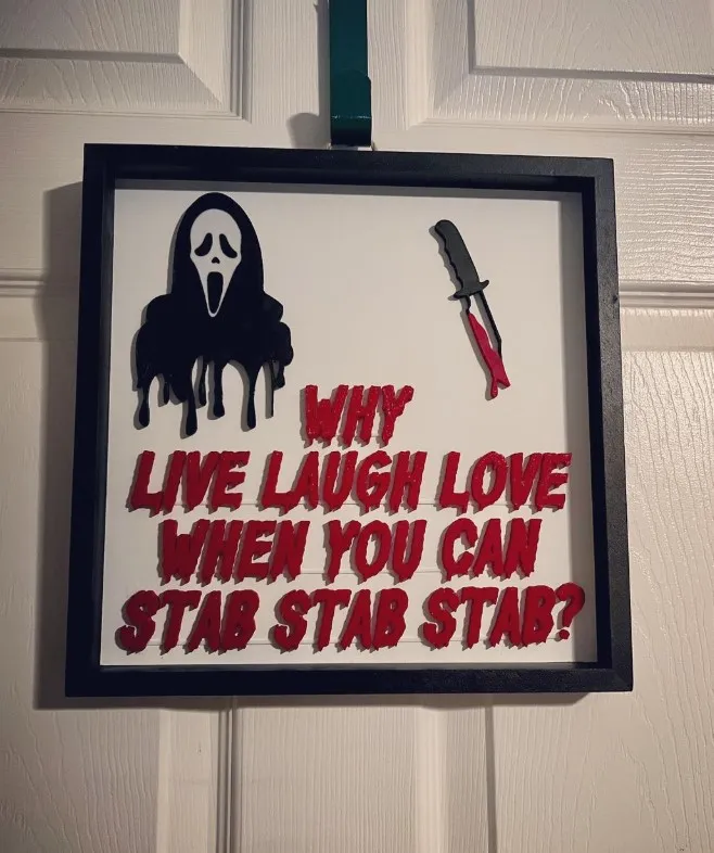 Ghostface Stabby Sign by Printedmagic3d MakerWorld: Download Free 3D Models