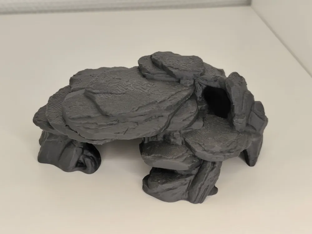 Escondite de Roca de Pizarra para Acuario Natural/Terrario - Modelo de ...