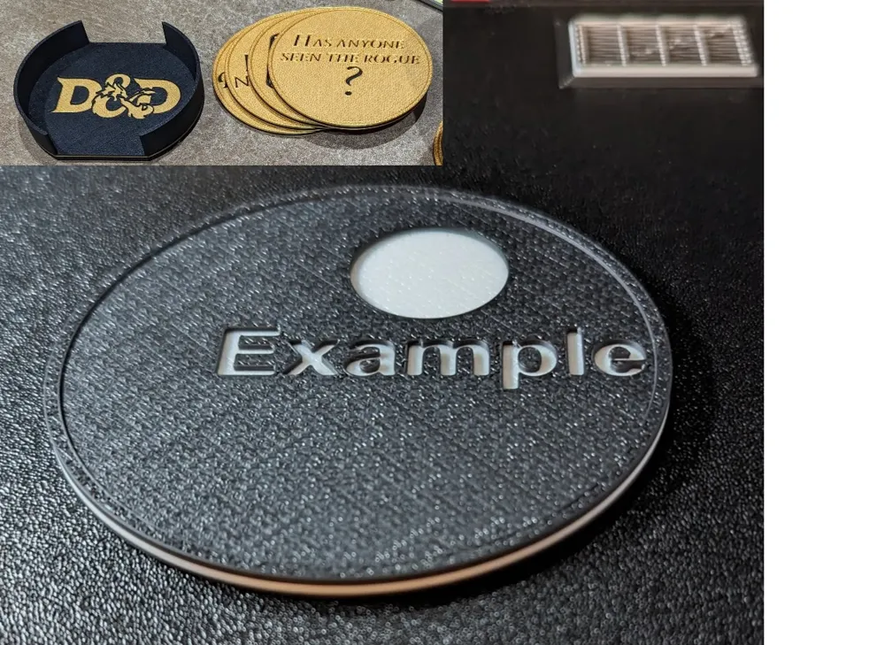 Customizable Coaster Set (add your own text and graphics) - Free 3D ...