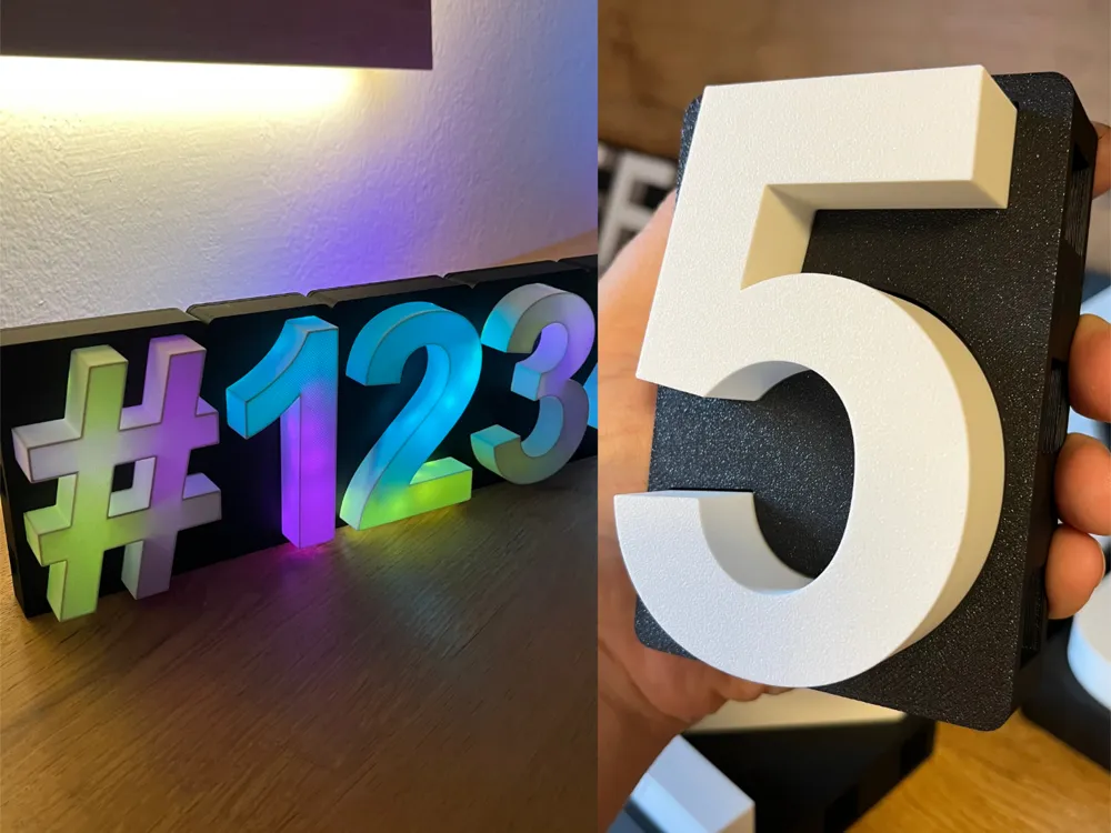 3D Number "5" – Modular, LED-ready & 0–9 Series - Free 3D Print Model ...