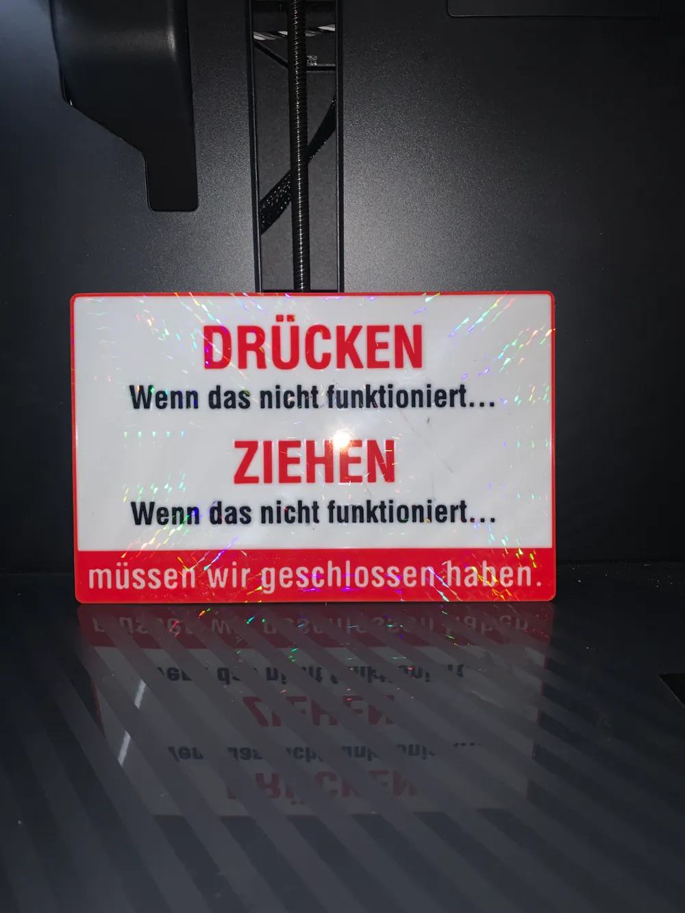 Lustiges Schild: Drücken und Ziehen... by gare-sb - MakerWorld
