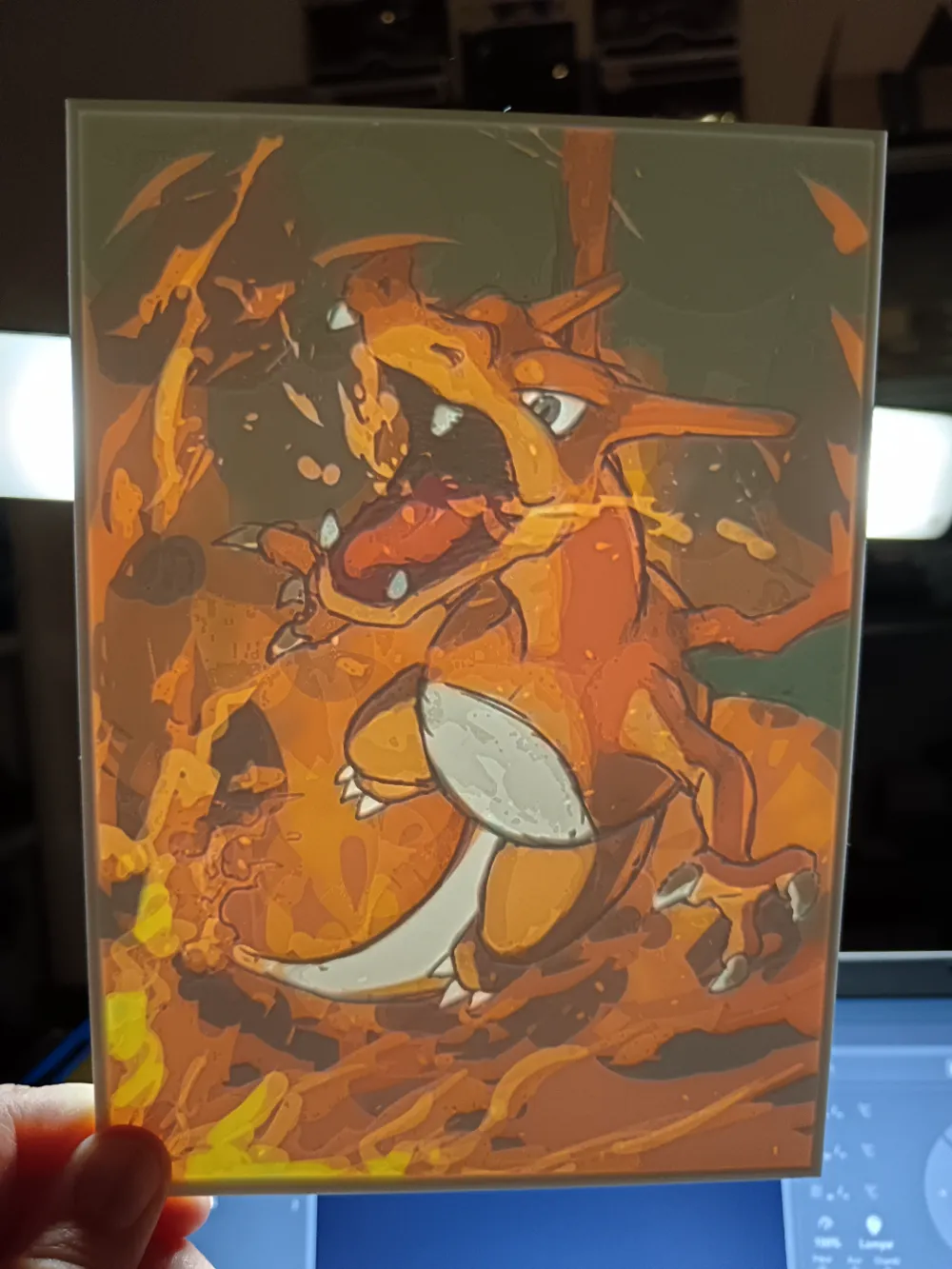 Lithophane with colors Pokémon Charizard by angesoso77 - MakerWorld