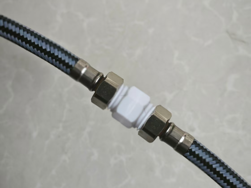 Quarter-inch pipe to quarter-inch pipe dual male threaded connector by ...