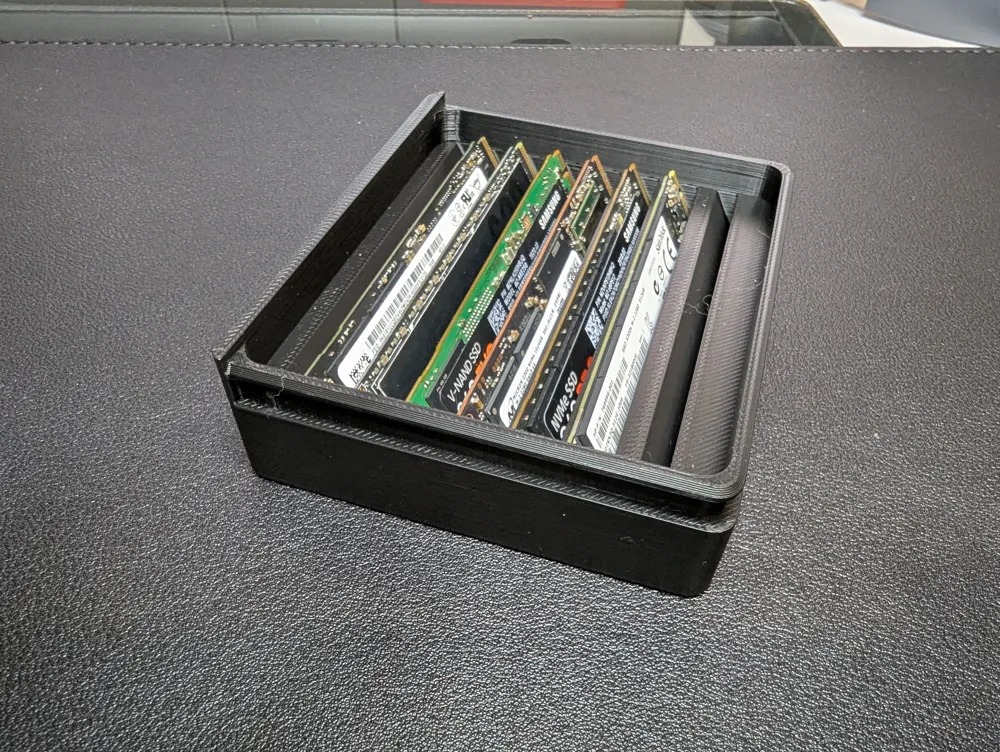 Storage Box for M.2 SSD's – Slide Lid with Lock - Free 3D Print Model ...