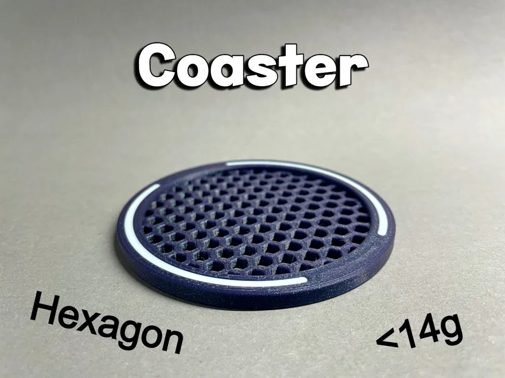 Coaster Hexagon by Tim MakerWorld: Download Free 3D Models