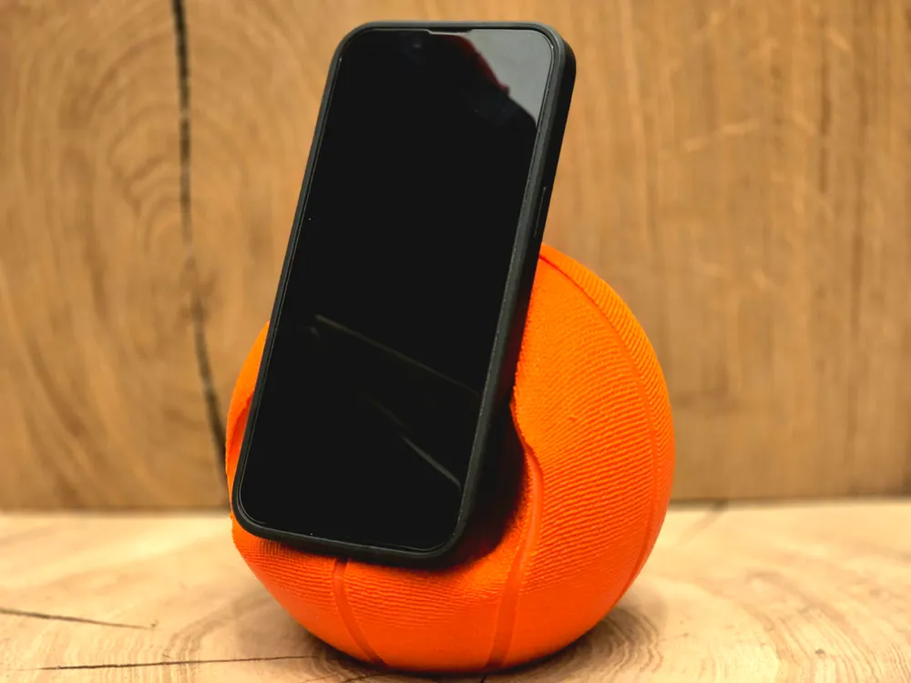 Basketball phone holder stand - no AMS - Free 3D Print Model - MakerWorld