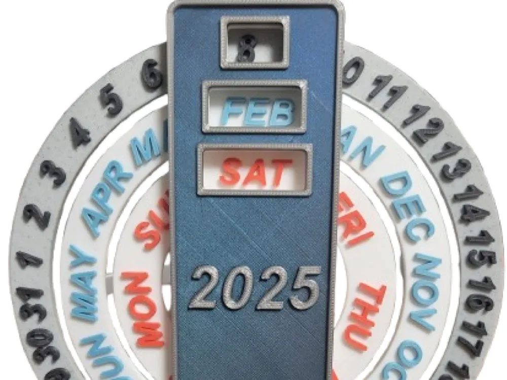 ROTARY CALENDAR 2025 - Free 3D Print Model - MakerWorld