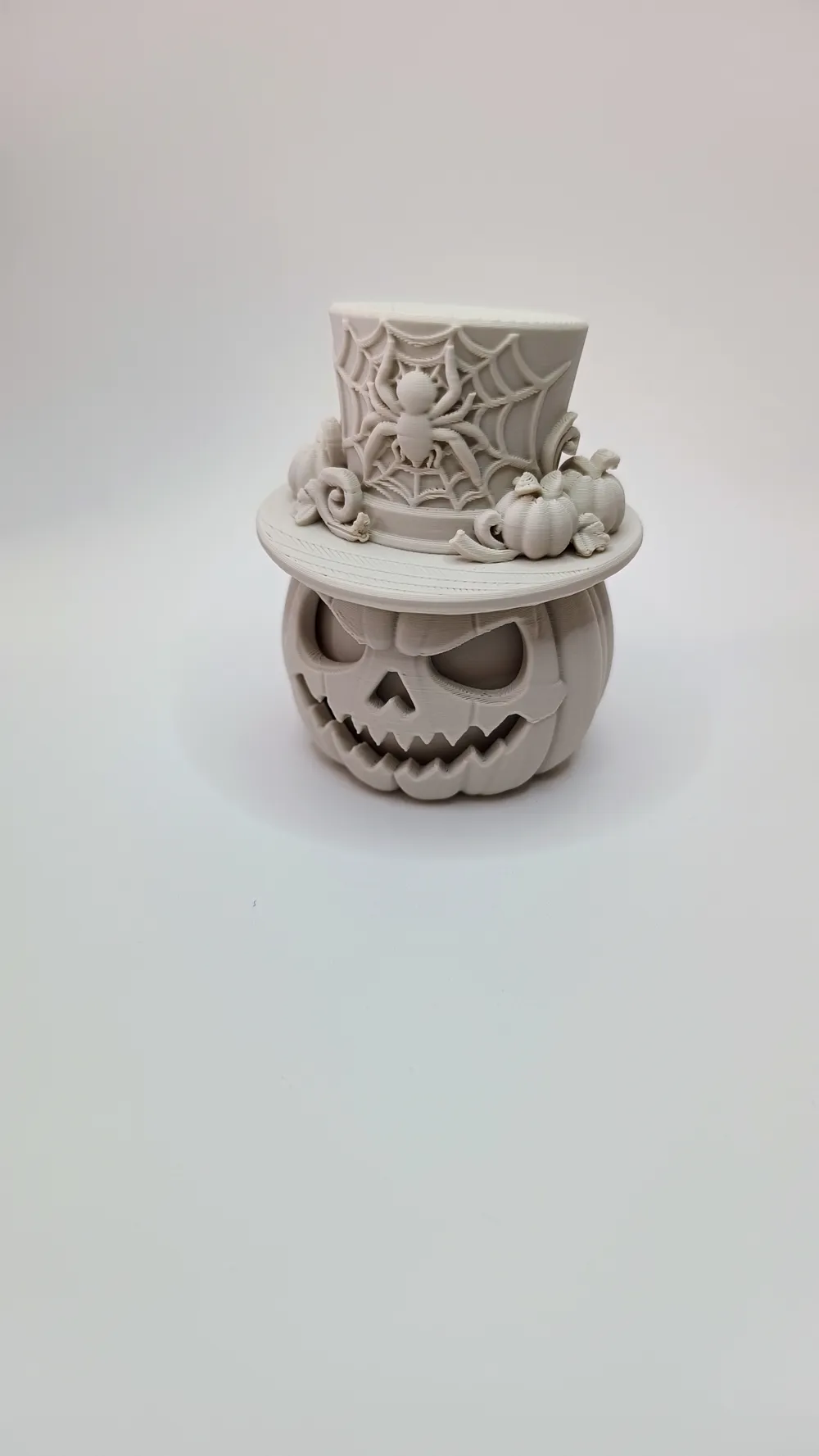 Sir Spiderweb Pumpkin Grinner - Free 3D Print Model - MakerWorld