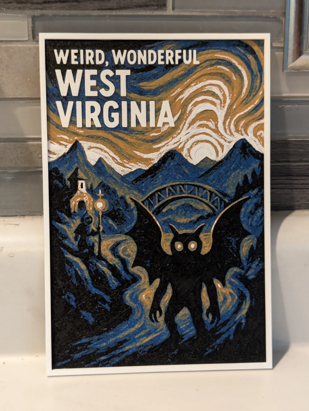Weird, Wonderful, WV Mothman Cryptid HueForge by Serics MakerWorld ...