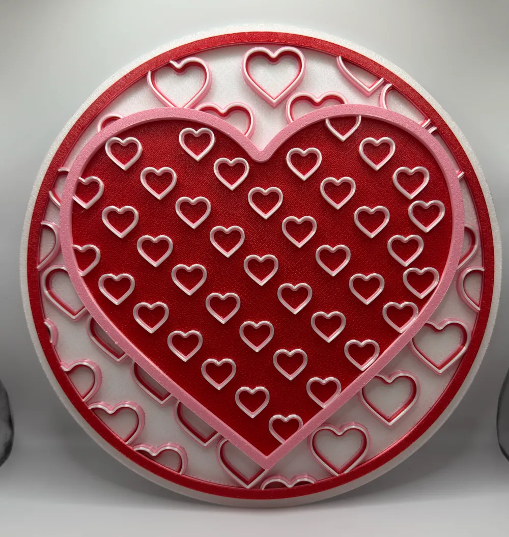 Dimensional Mosaic Hearts #1 by Imagin3DInnovations - MakerWorld