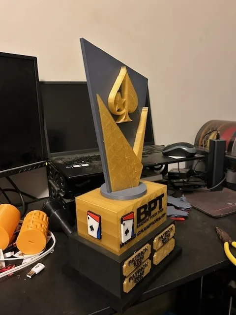 Basement Poker Tour Trophy - Free 3D Print Model - MakerWorld
