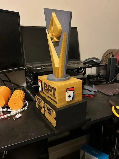 Basement Poker Tour Trophy - Free 3D Print Model - MakerWorld