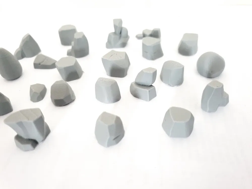 45 Stylized Rocks & Stones Set - Free 3D Print Model - MakerWorld