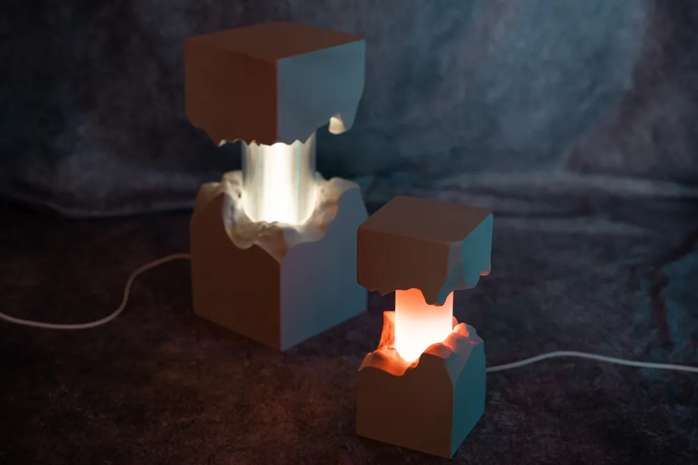 Broken Concrete Lamp with Light Core Lamp Kit 001 by LightCore3D ...