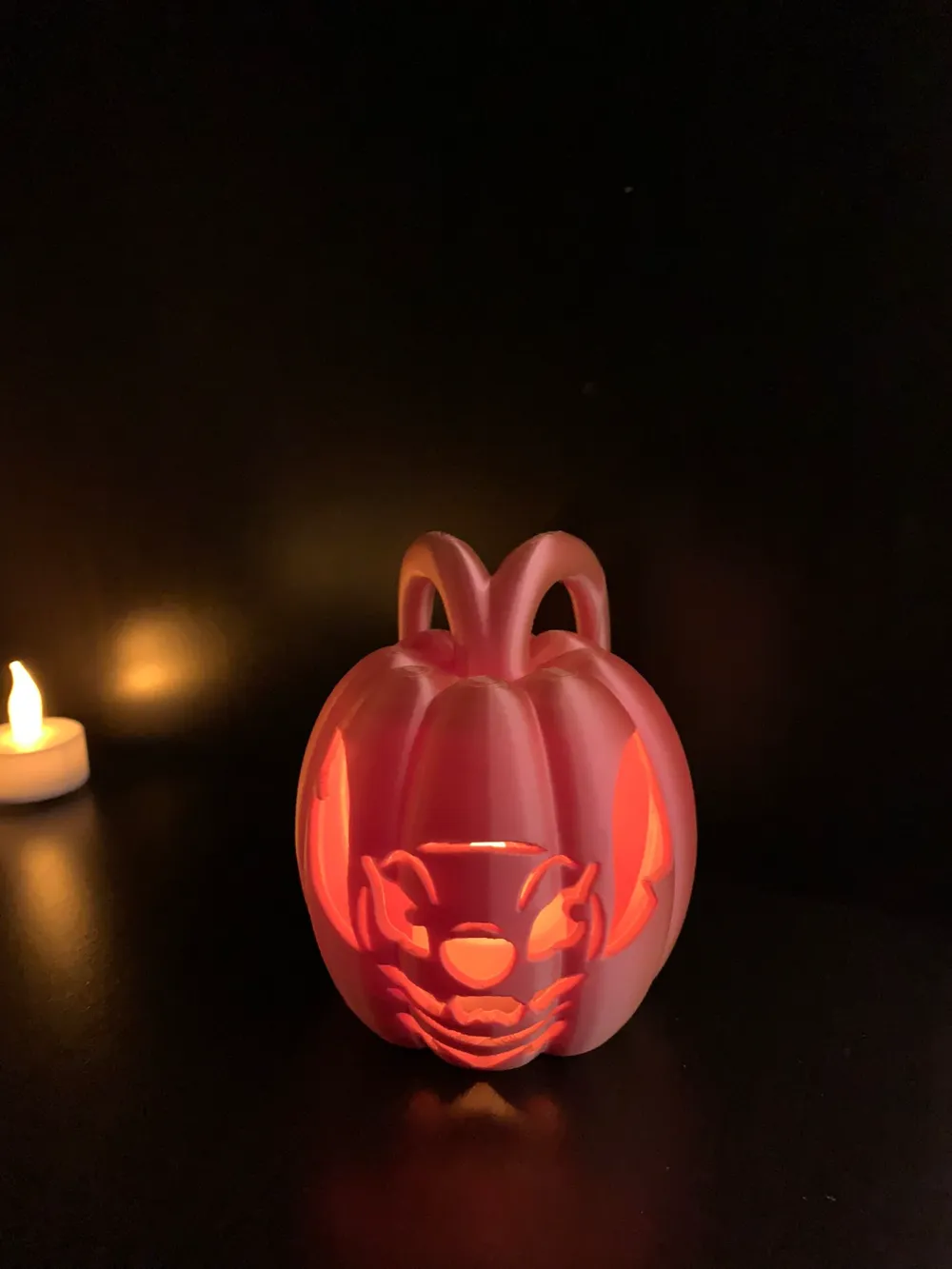 Stitch and Angel Pumpkin theelight Lanterns by Valkyrie Forge - MakerWorld