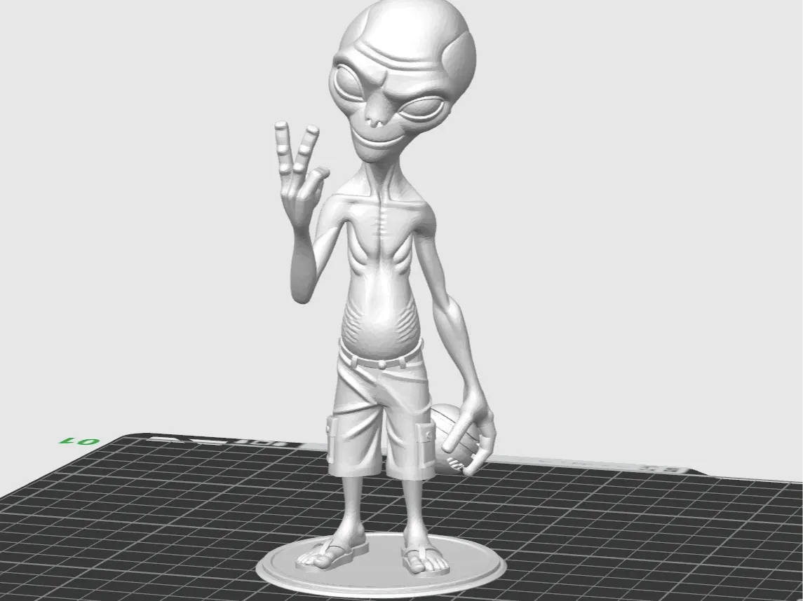 Alien Paul figurine - Free 3D Print Model - MakerWorld