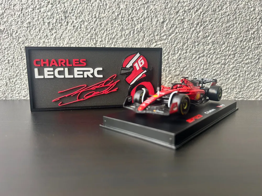 Charles Leclerc Wall Art – Signature Helmet Design - Free 3D Print ...