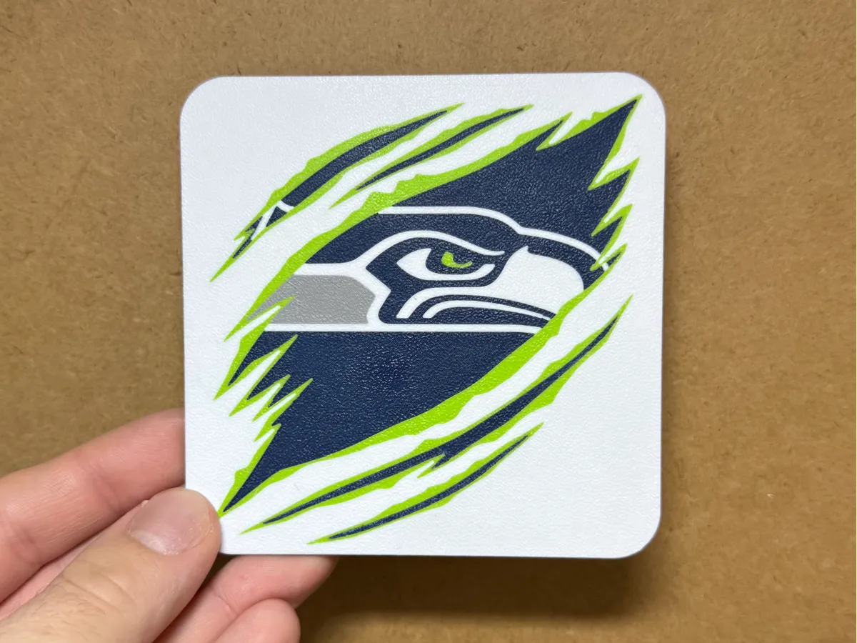 SEATTLE SEAHAWKS - COASTERS - Free 3D Print Model - MakerWorld