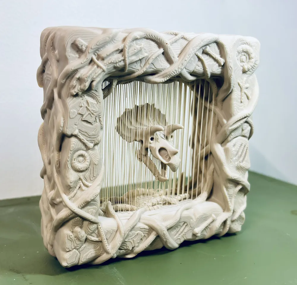 Jungle Triceritops String Art - Free 3D Print Model - MakerWorld