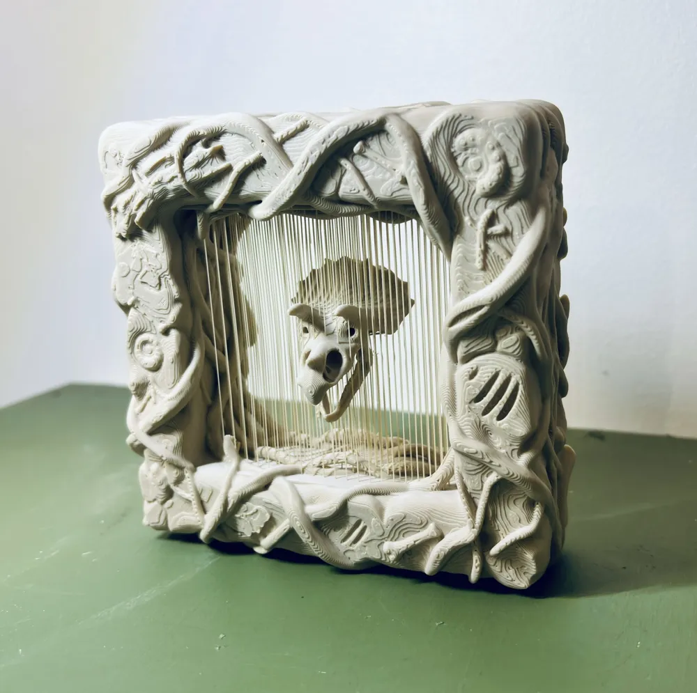 Jungle Triceritops String Art - Free 3D Print Model - MakerWorld