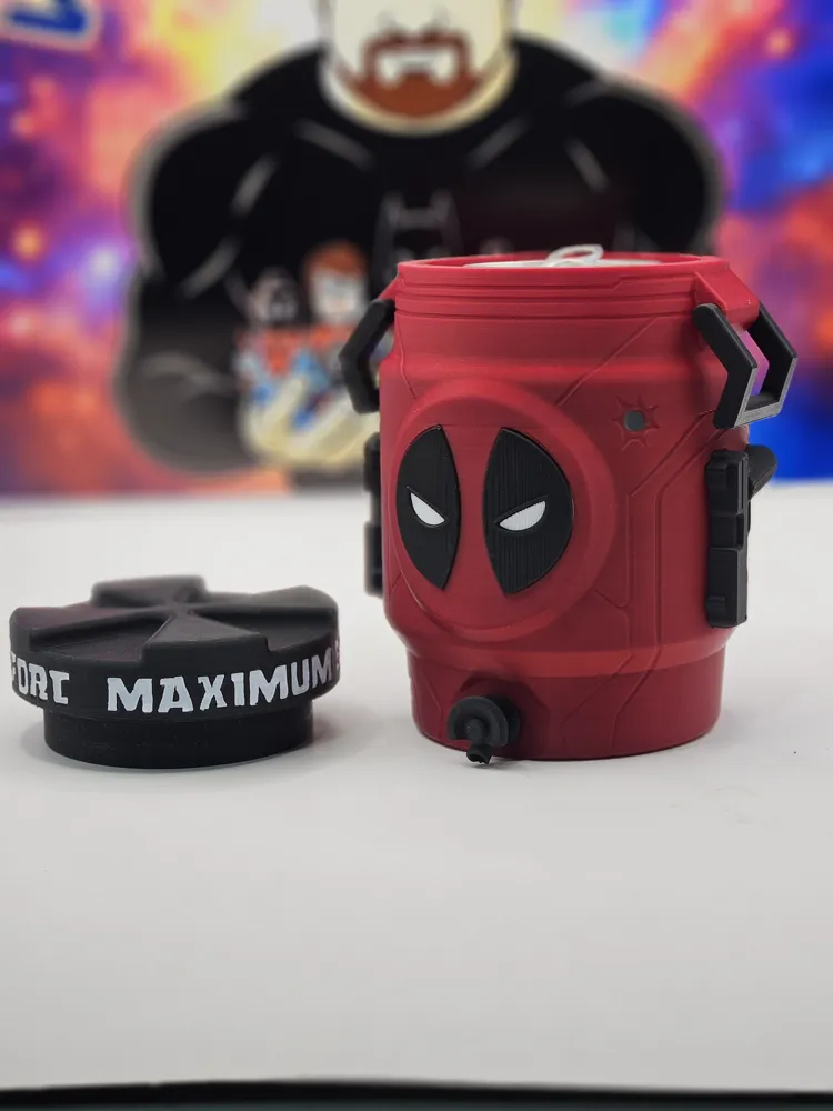 Support de canette inspiré de Deadpool - Modèle d'Impression 3D Gratuit ...