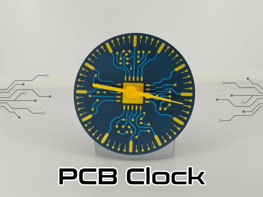 PCB Clock - kit-011 by Wojciech Kawa MakerWorld: Download Free 3D Models