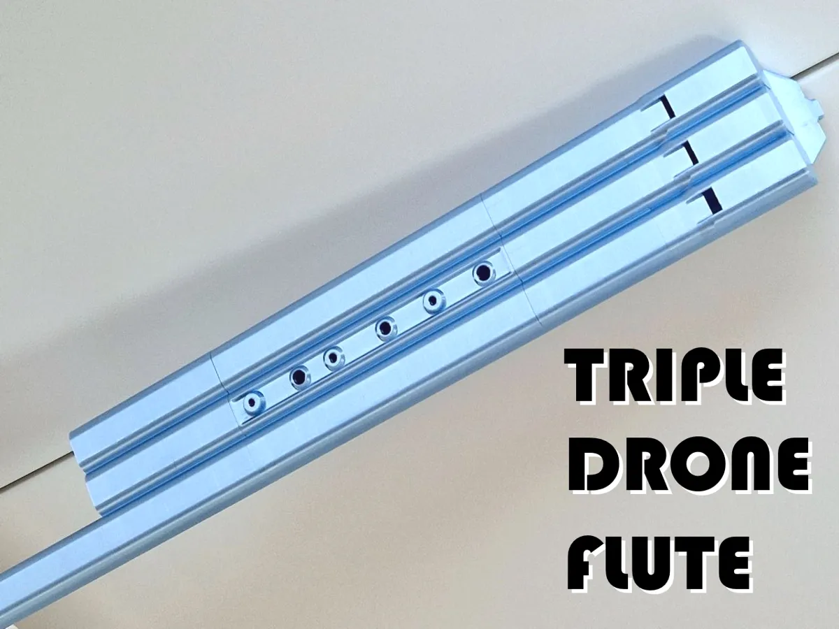 Arabian Triple Drone flute (A4 Hijaz scale) - Free 3D Print Model ...