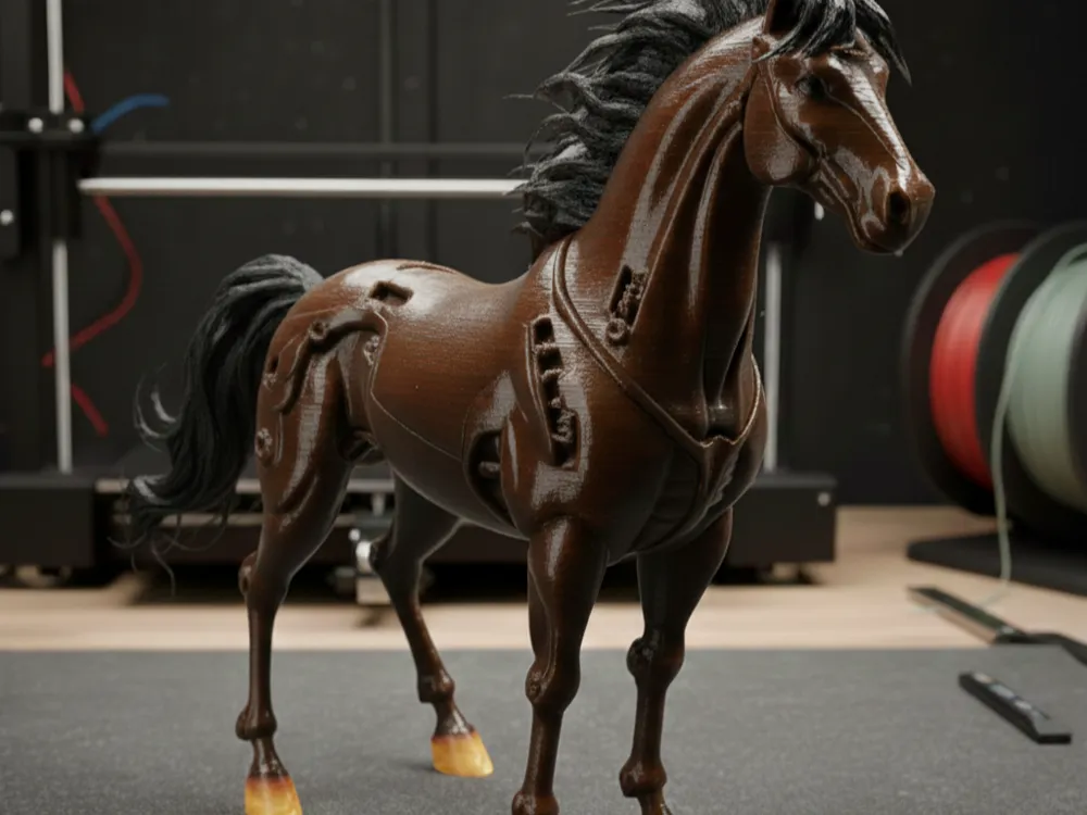 The Bio-Mechanical Stallion Horse - Free 3D Print Model - MakerWorld