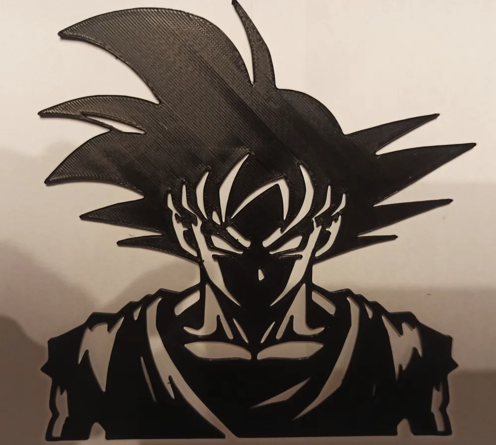 Goku Silhouette Wallart 2D by ONI.Forge - MakerWorld