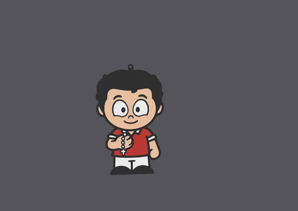 Saint Carlo Acutis Keychain – Cartoon Style - Free 3D Print Model ...