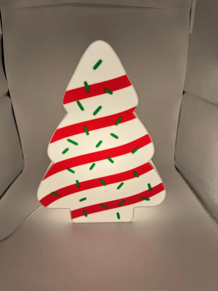 Christmas Tree Cake Light Box - Free 3D Print Model - MakerWorld