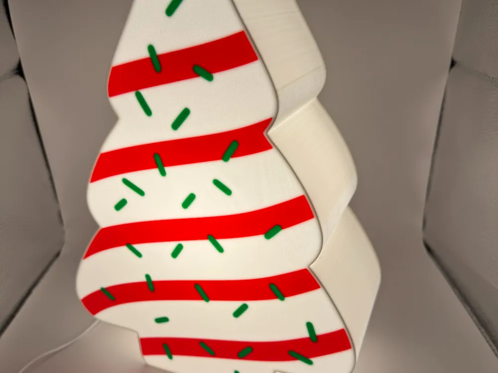 Christmas Tree Cake Light Box - Free 3D Print Model - MakerWorld