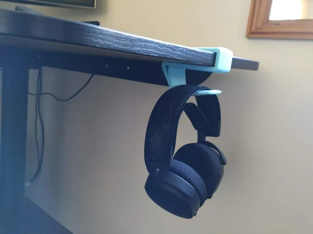 Headphone Hook for 17-18mm desk Remixed by Ricardo Gomes - MakerWorld