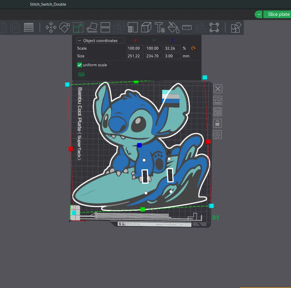 Surfing Alien Light Switch Cover - Free 3D Print Model - MakerWorld
