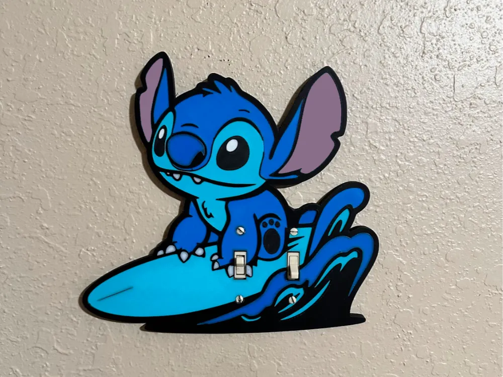 Surfing Alien Light Switch Cover - Free 3D Print Model - MakerWorld