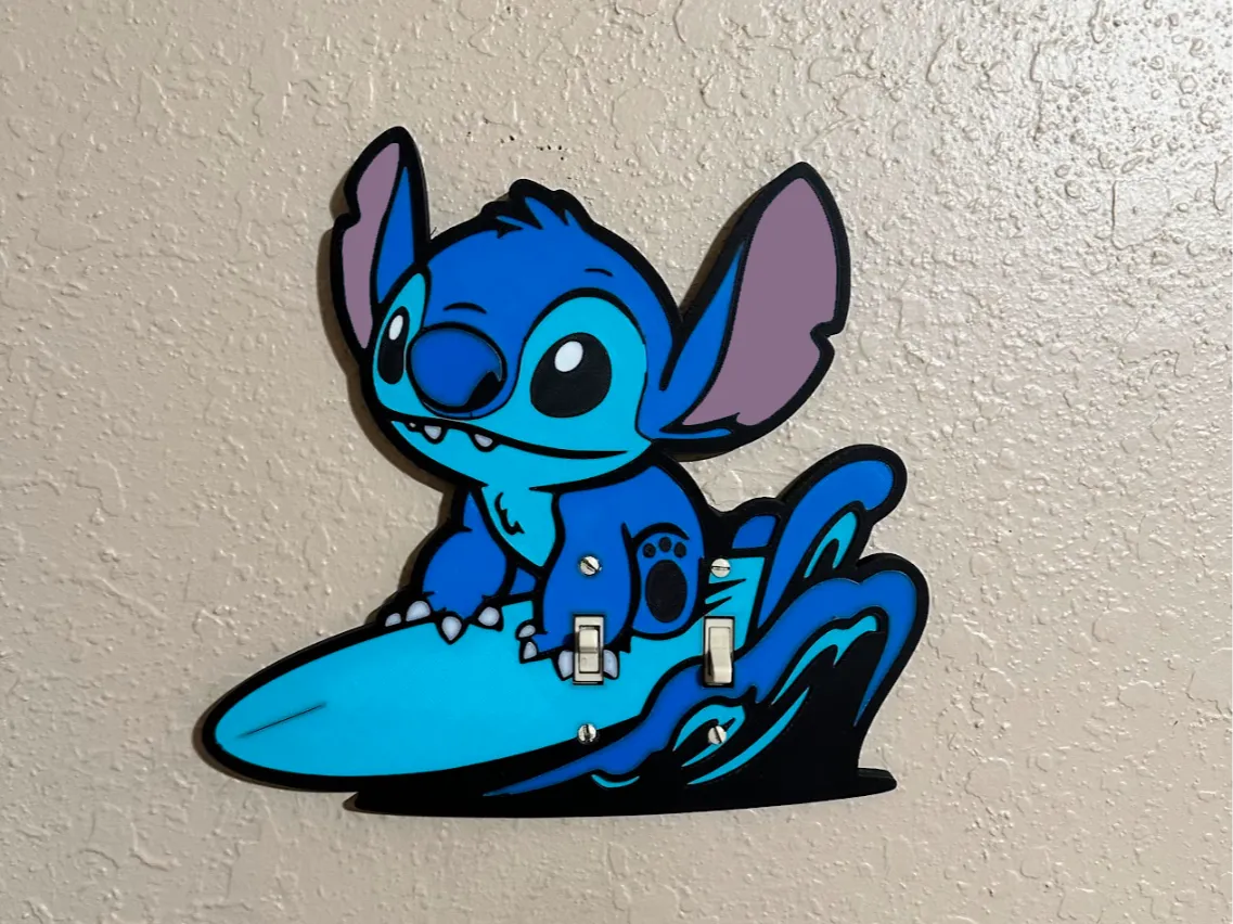 Surfing Alien Light Switch Cover - Free 3D Print Model - MakerWorld