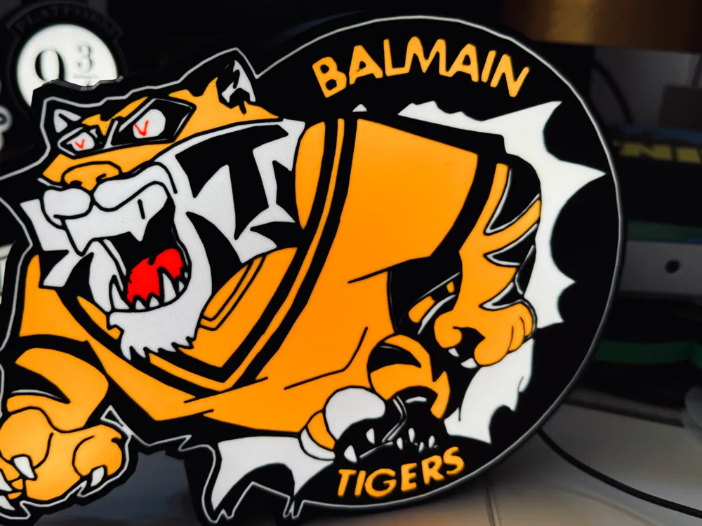 Balmain Tigers LED light box by vidguide - MakerWorld
