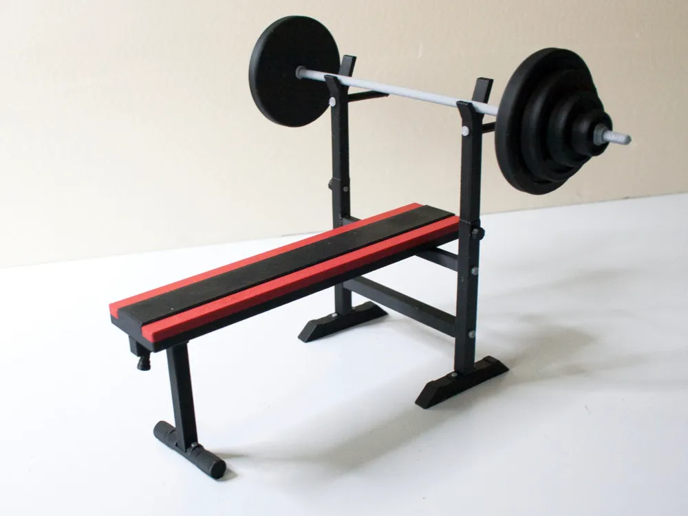 Miniature Bench Press for diorama scale 1-10 by Wilhelmus - MakerWorld