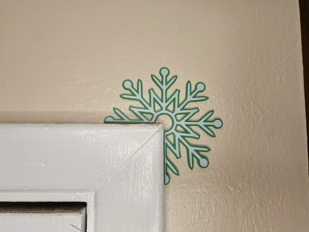 Snowflake Door Corner Topper by Ocular Dynamic MakerWorld: Download ...