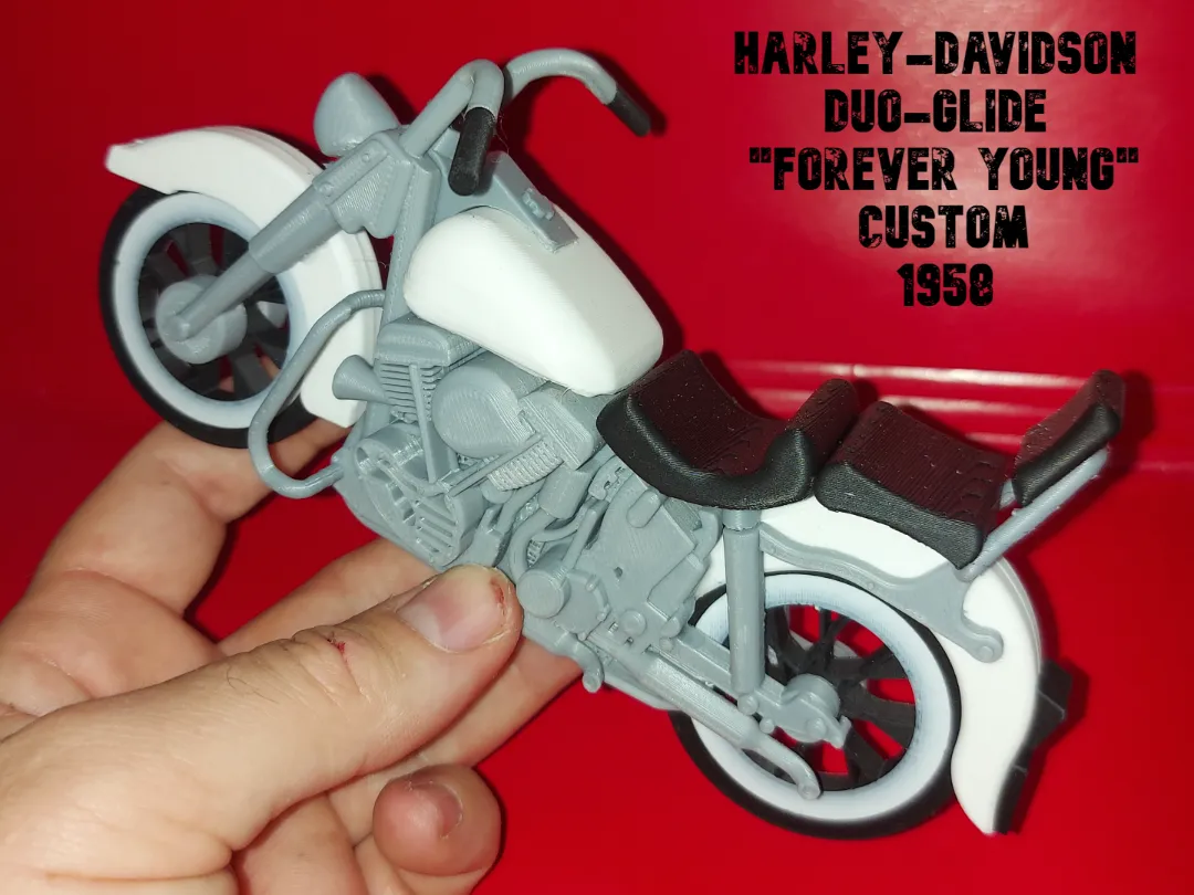 Motorcycle Harley Davidson Duo-Glide - Free 3D Print Model - MakerWorld