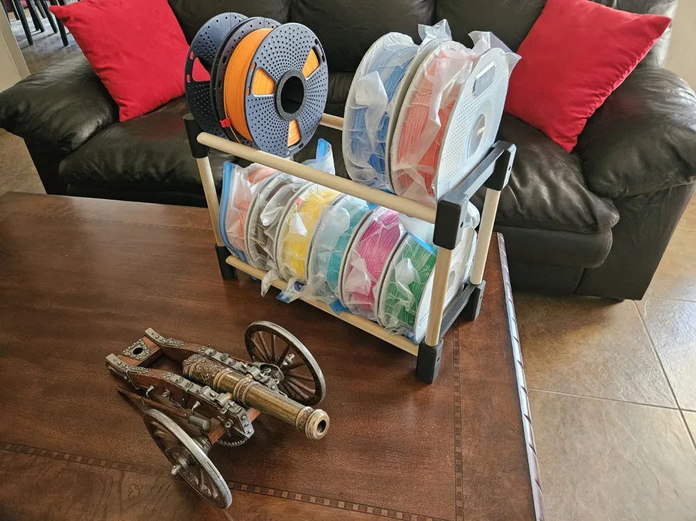 Modular Filament Rack - Square by Derek MakerWorld: Download Free 3D Models