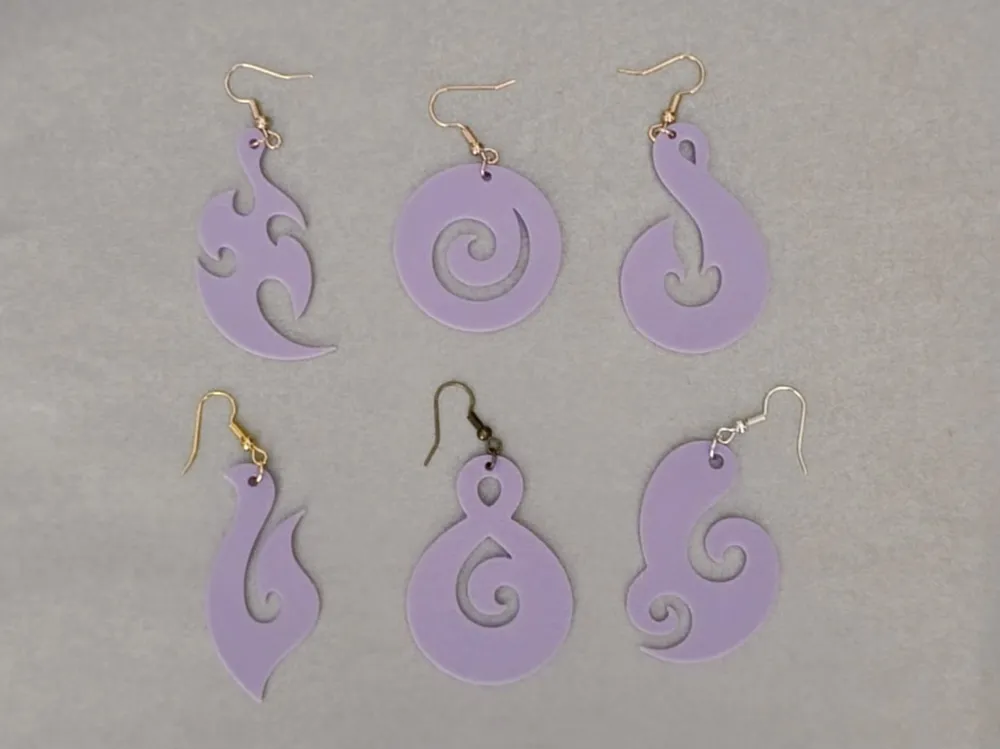 Fire Shapes Earrings (Bundle) by EarRing 3D - MakerWorld