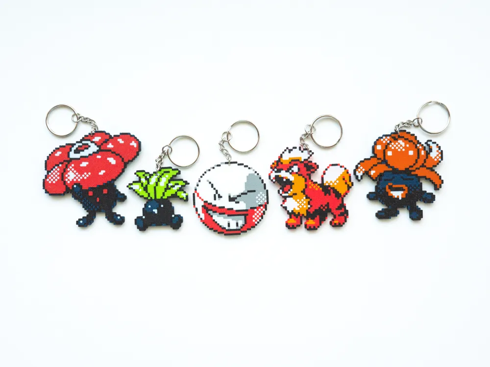 Poke-monster Keychain Pack #23 Growlithe, Oddish - Free 3D Print Model ...