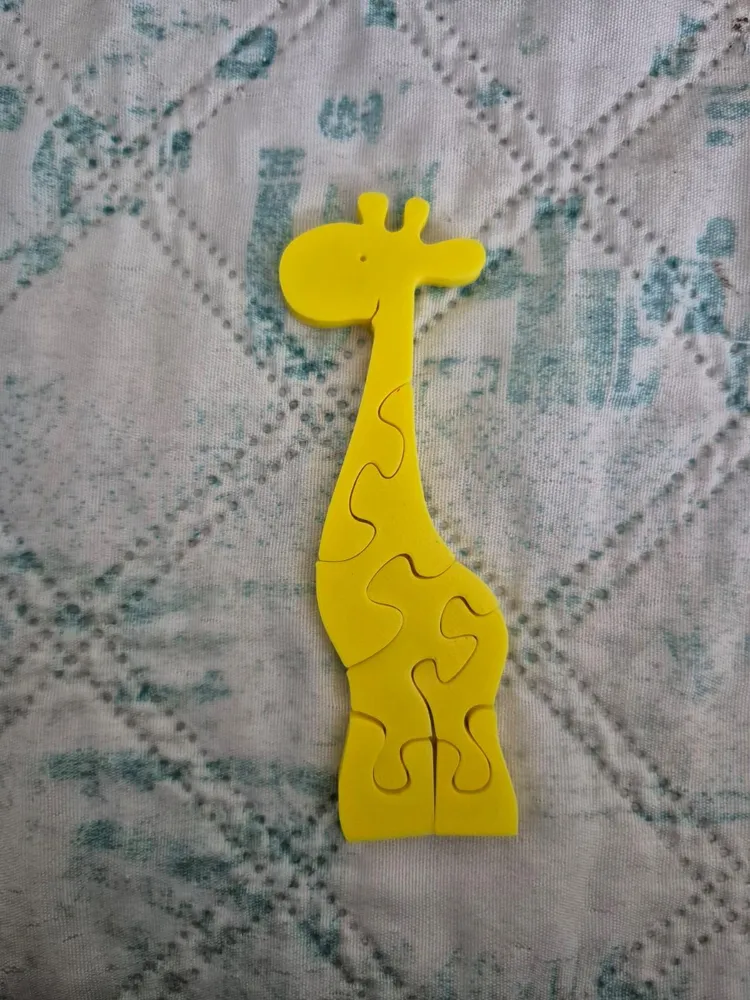 3D Wooden-Style Giraffe Puzzle - Free 3D Print Model - MakerWorld