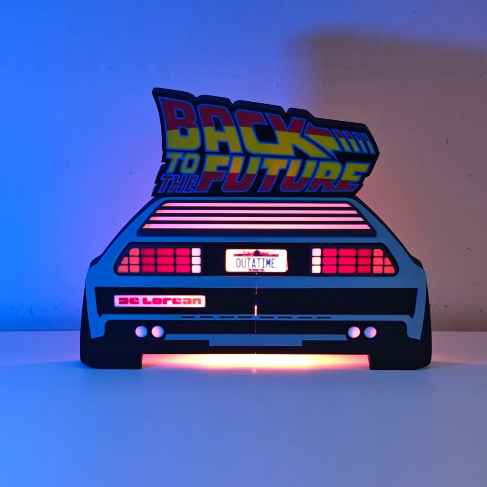 Delorean - Back To the Future Lightbox by 3D Paint Lab MakerWorld ...