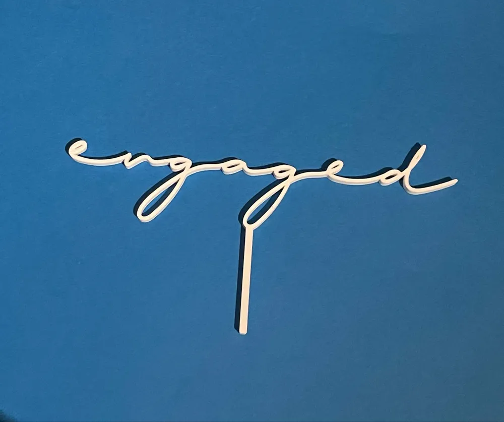 Engaged Cake Topper - Free 3D Print Model - MakerWorld