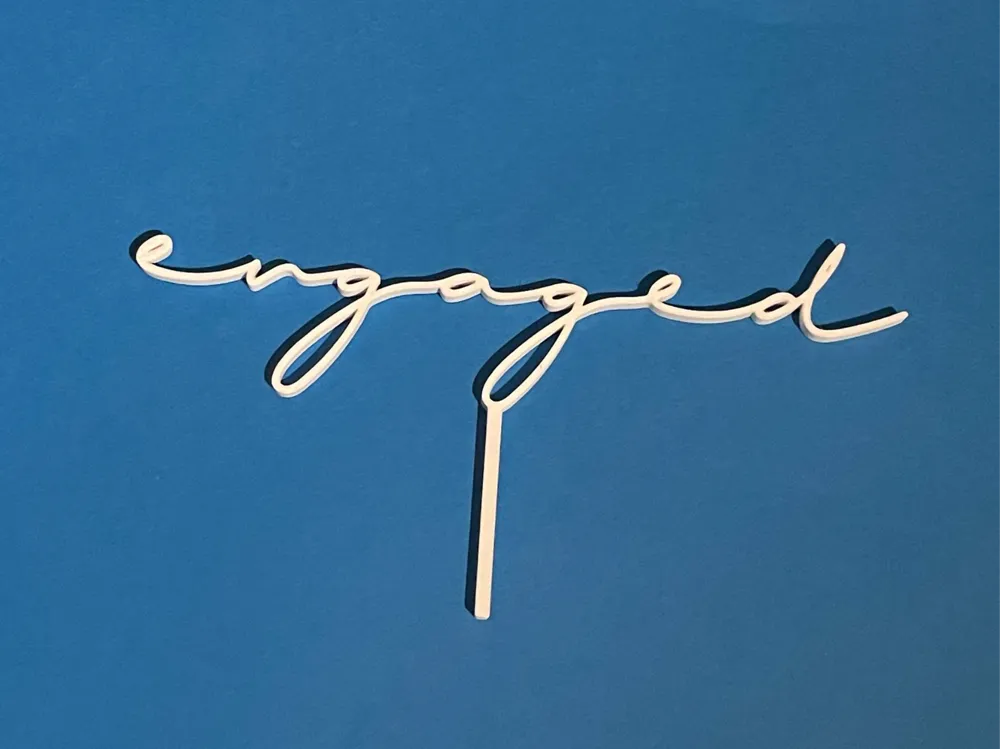 Engaged Cake Topper - Free 3D Print Model - MakerWorld