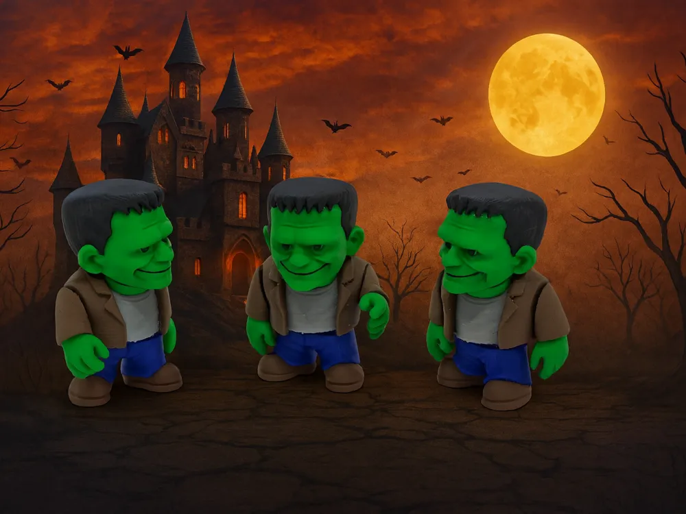 Frankenstein articulating Monster for Halloween - Free 3D Print Model ...