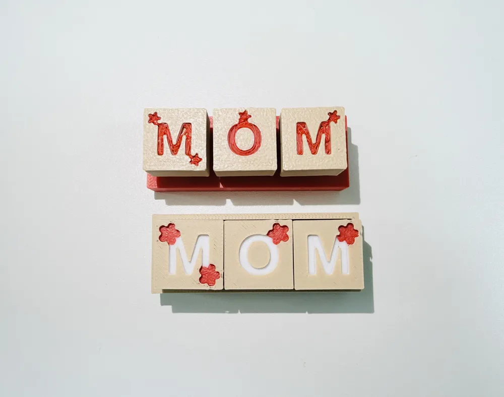 Mom Clicker & Block Gift Set - Mother's Day - Free 3D Print Model ...