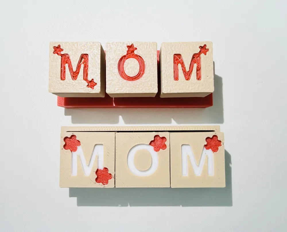 Mom Clicker & Block Gift Set - Mother's Day - Free 3D Print Model ...